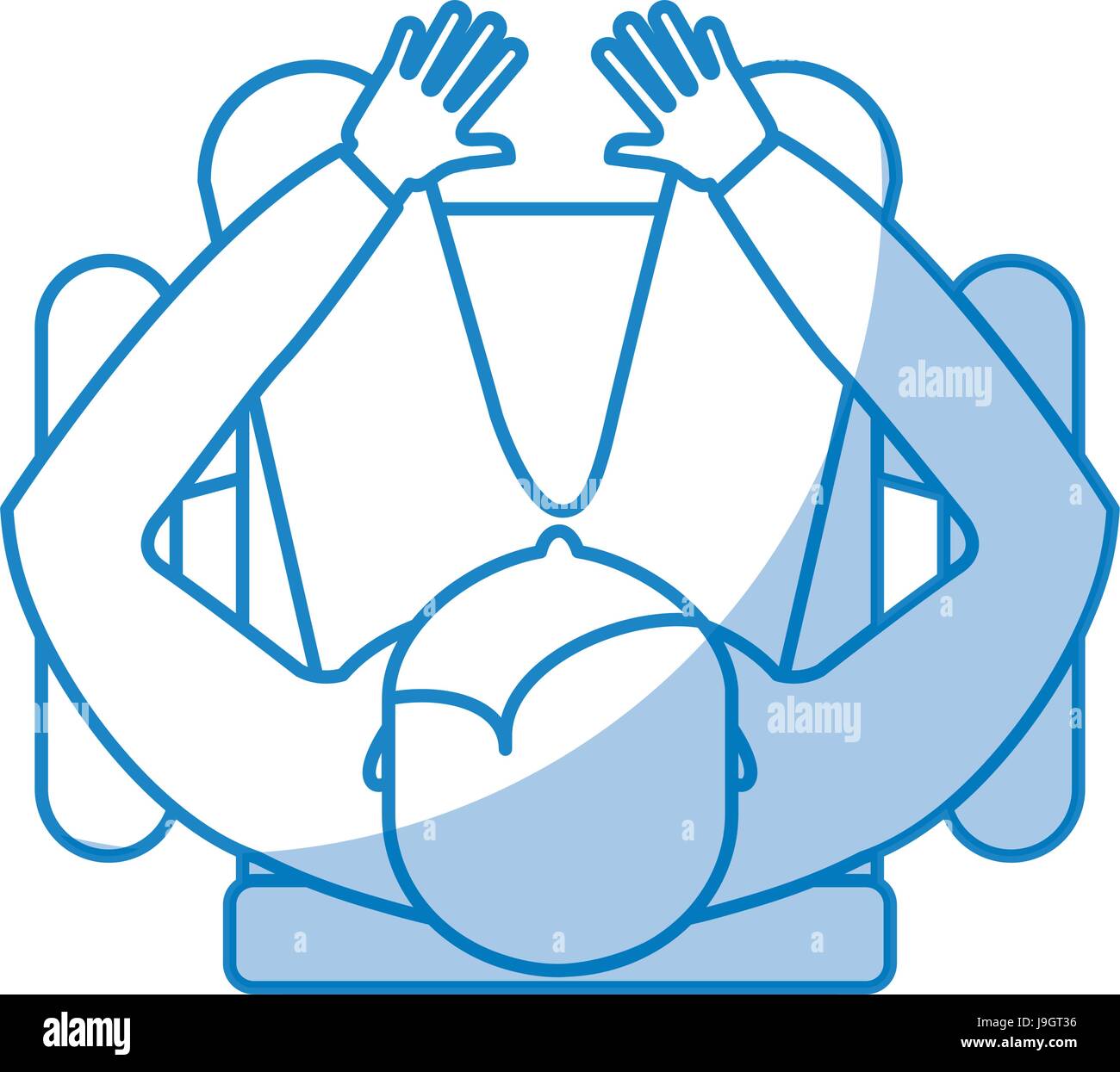 top view man sitting cartoon Stock Vector Image & Art - Alamy