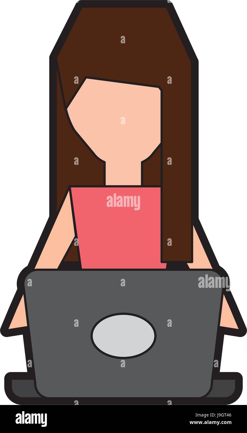 pc faceless cartoon Stock Vector Image & Art - Alamy