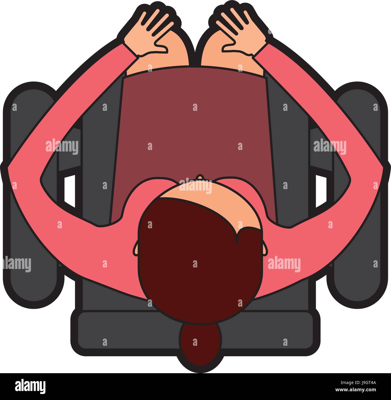 top view women sitting cartoon Stock Vector Image & Art - Alamy