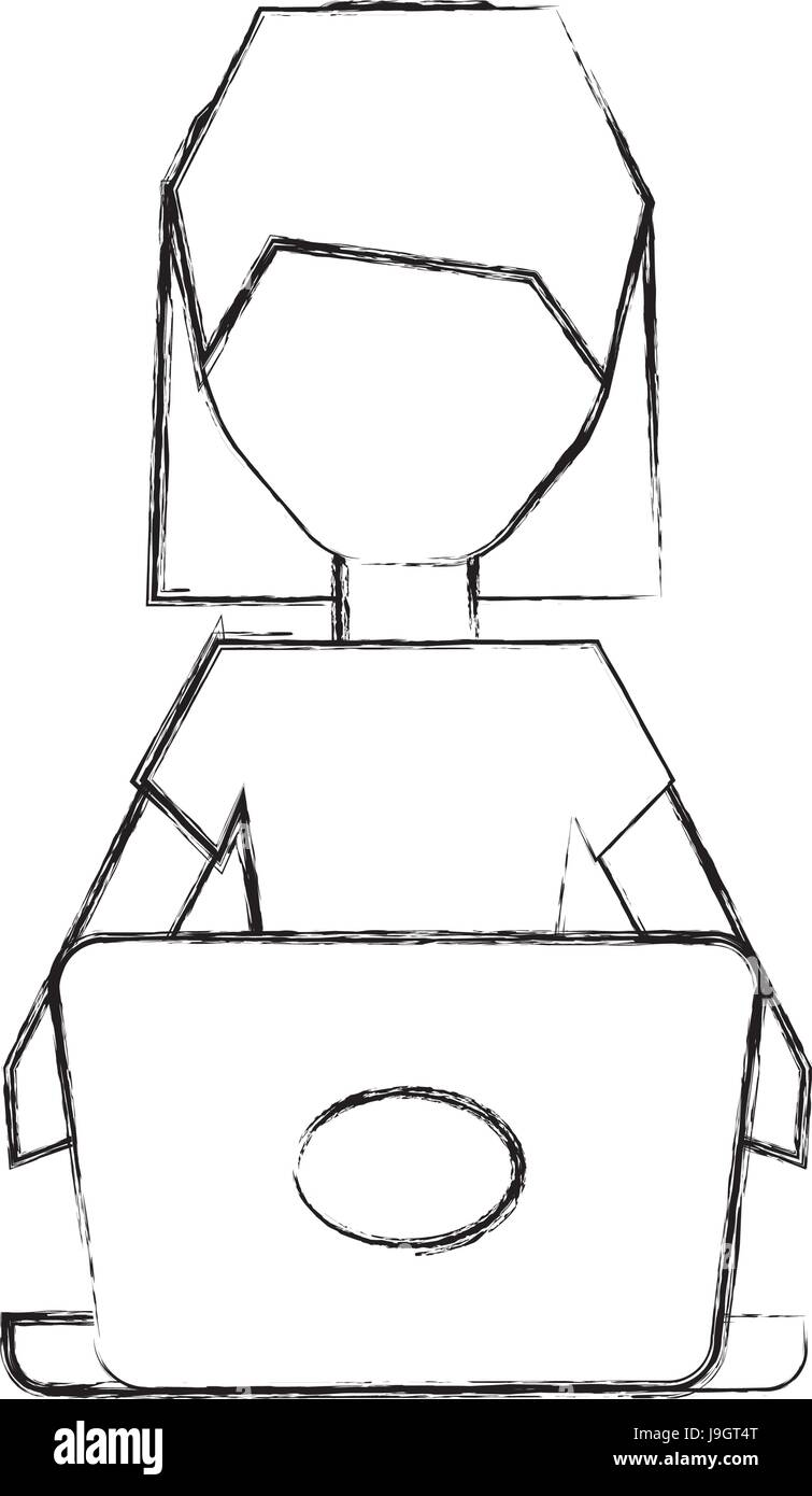 pc faceless cartoon Stock Vector Image & Art - Alamy