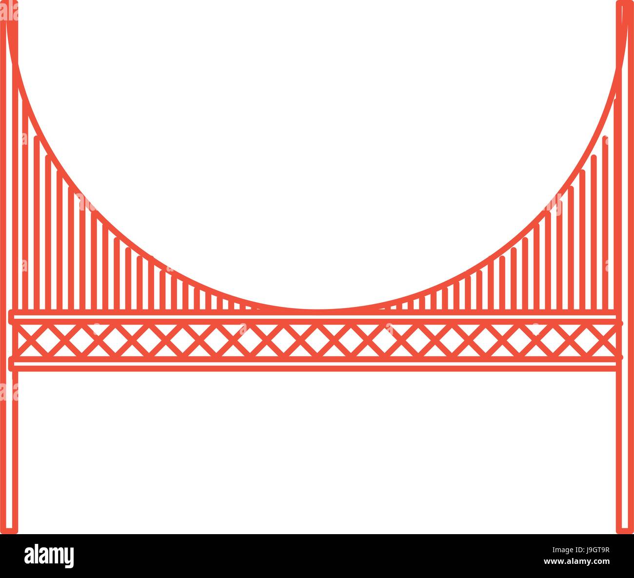 Bridge with fog Stock Vector Images - Alamy