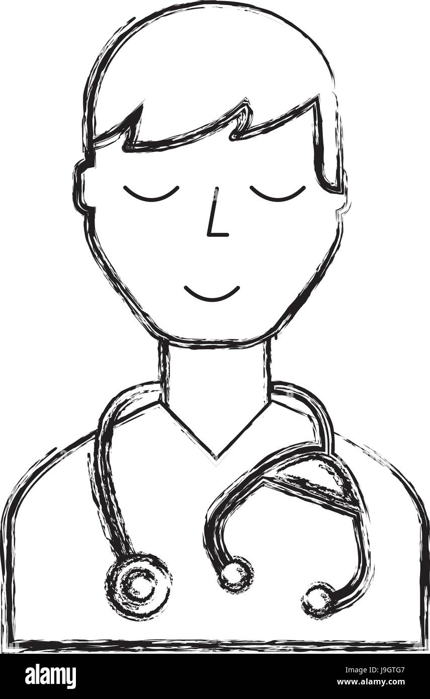 Young male female doctor Black and White Stock Photos & Images - Alamy