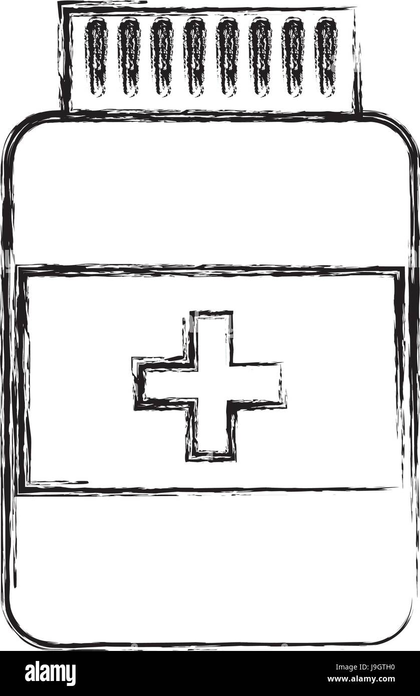 sketch draw pill bottle Stock Vector Image & Art - Alamy