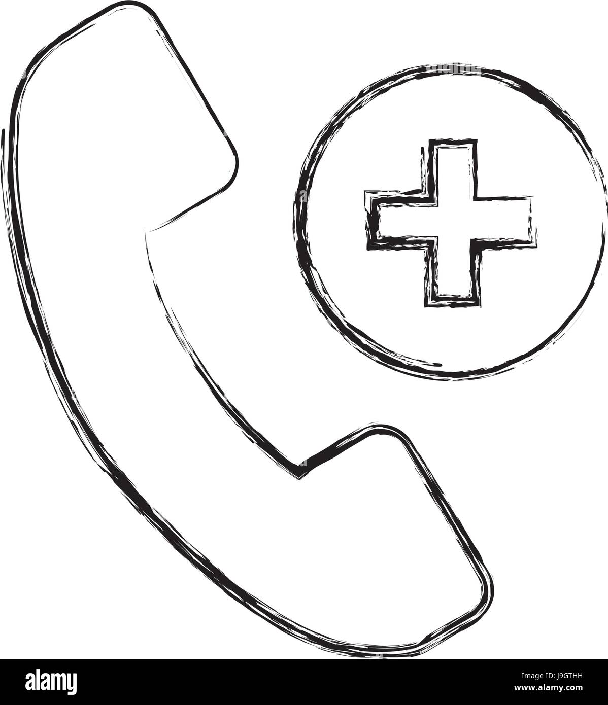 sketch draw emergency call cartoon Stock Vector Image & Art - Alamy