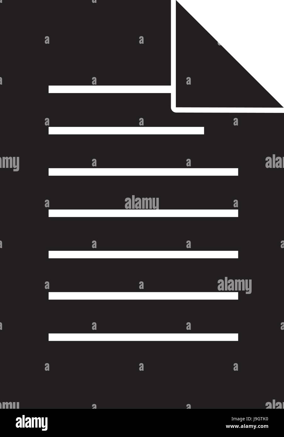 black icon sheet of paper Stock Vector Image & Art - Alamy