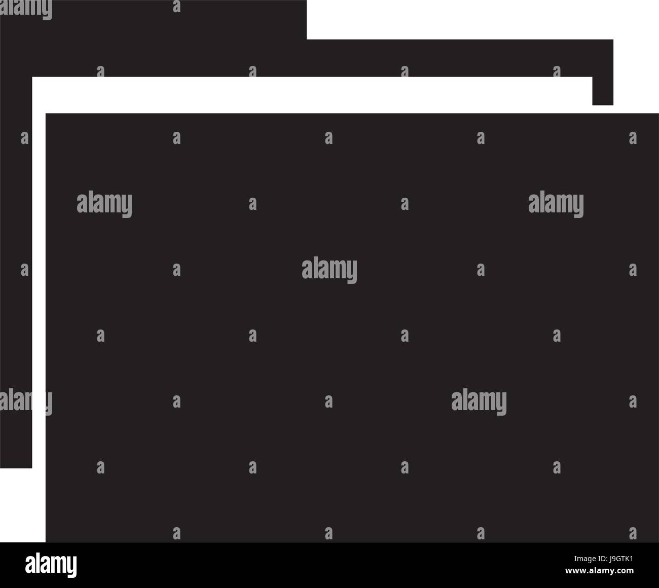 black icon folder cartoon Stock Vector Image & Art - Alamy
