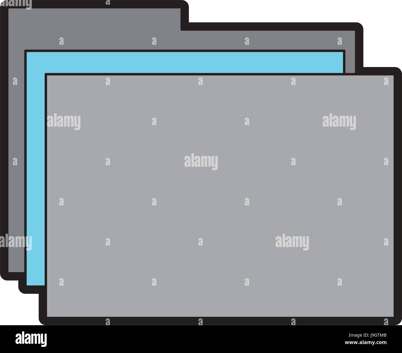 grey and blue folder cartoon Stock Vector Image & Art - Alamy