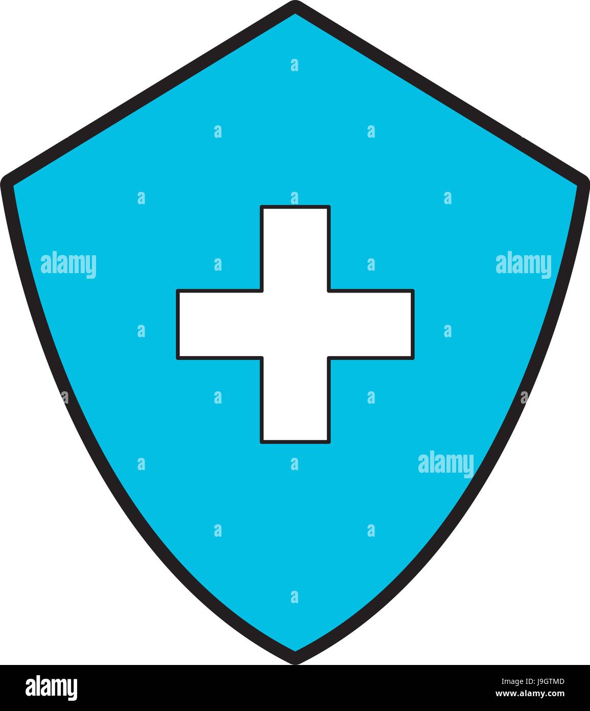 blue medical shield cartoon Stock Vector Image & Art - Alamy