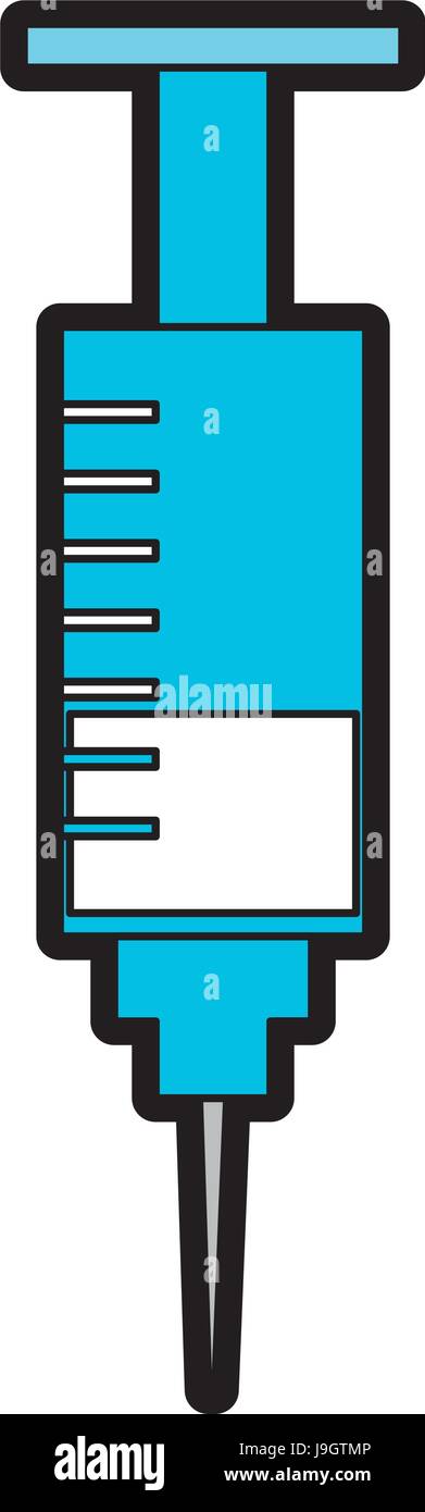 blue plastic medical syringe Stock Vector Image & Art - Alamy