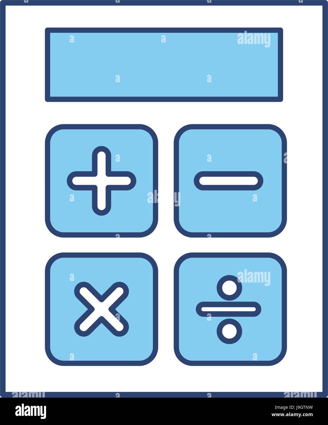 Blue calculator Stock Vector Images - Alamy