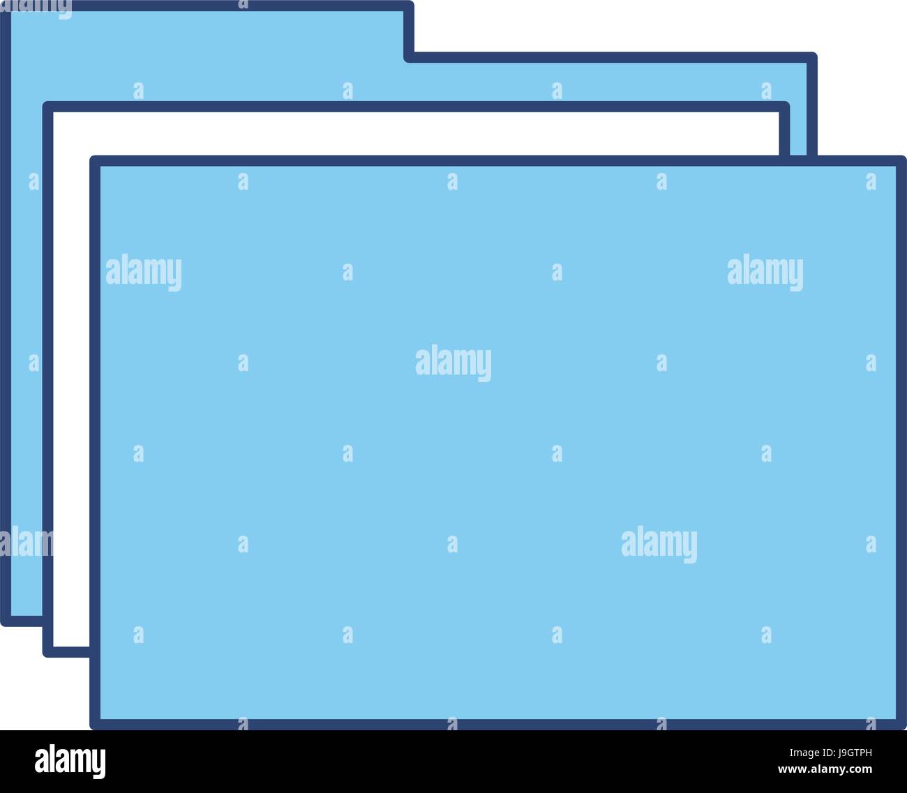 blue folder cartoon Stock Vector Image & Art - Alamy