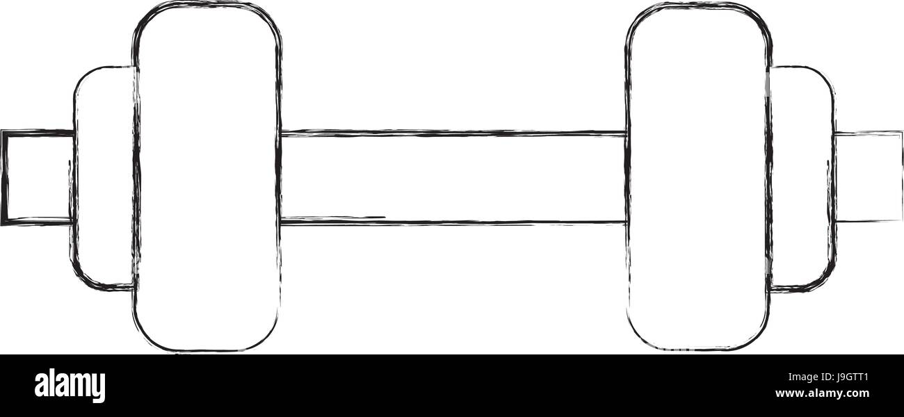 sketch draw metal barbel cartoon Stock Vector Image & Art - Alamy