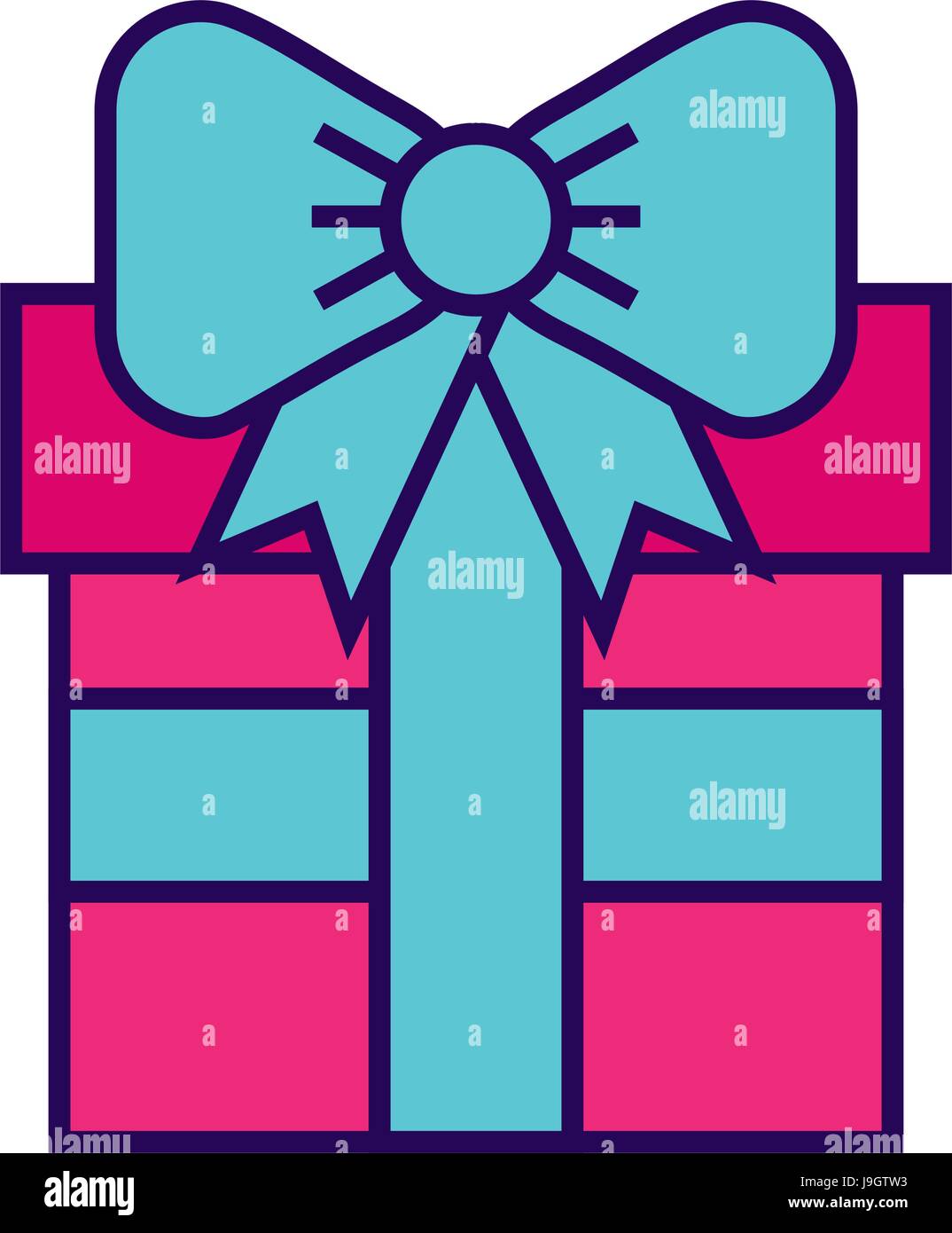 cute fuchsia gift cartoon Stock Vector Image & Art - Alamy