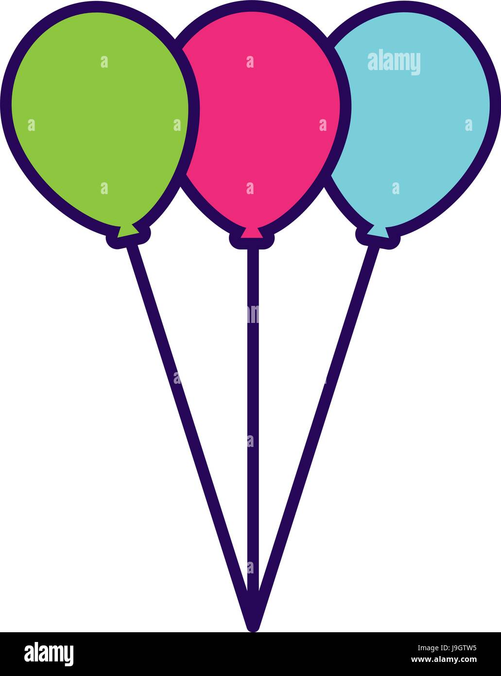 color full balloons cartoon Stock Vector Image & Art - Alamy