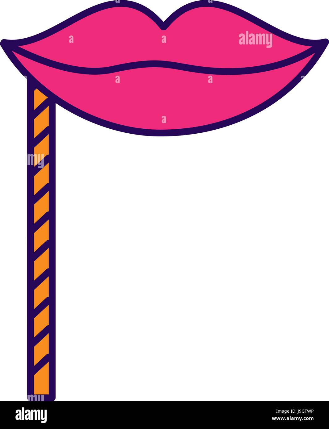 cute party booth props lips Stock Vector Image & Art - Alamy