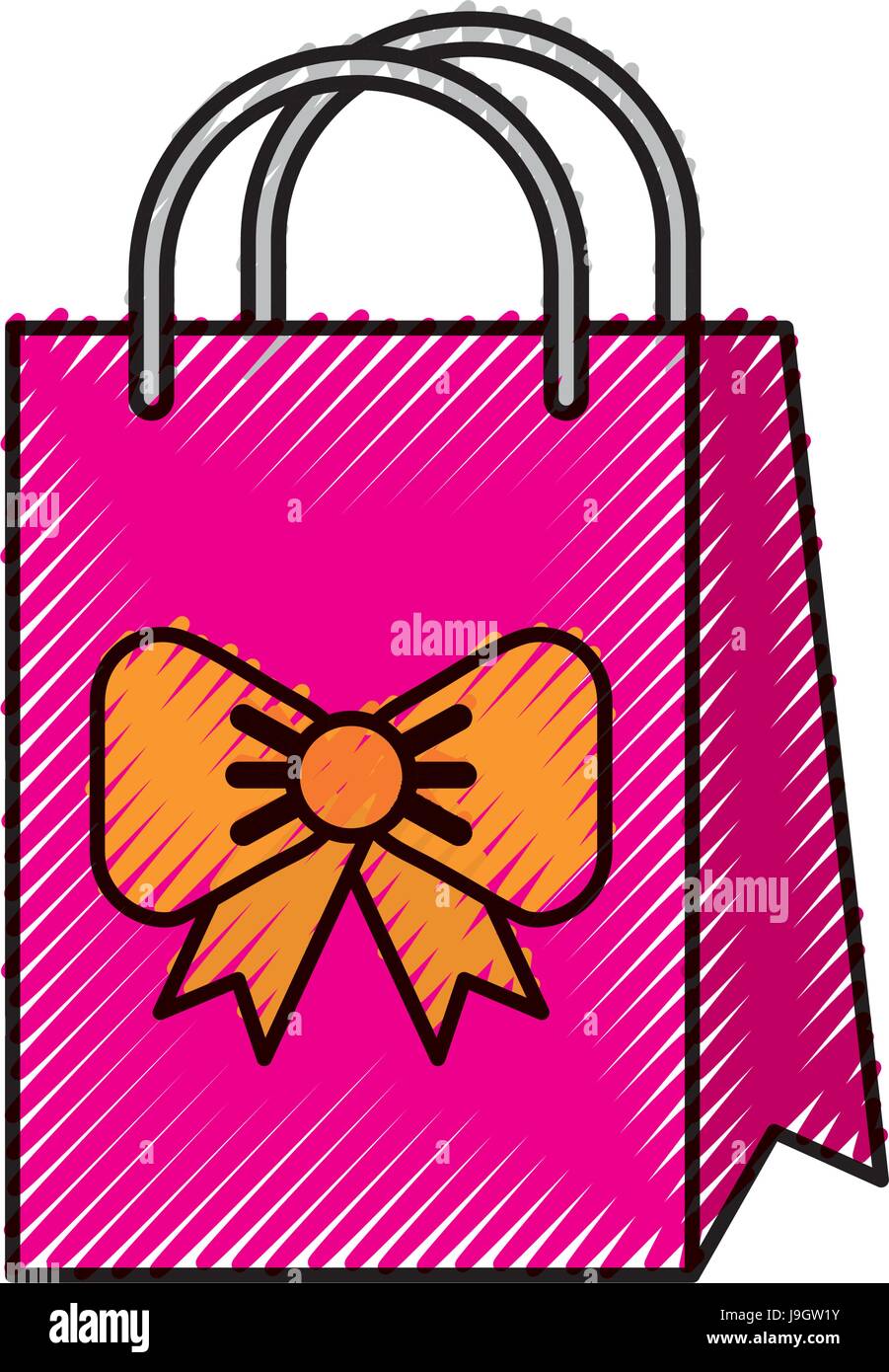 scribble cute gift bag cartoon Stock Vector Image & Art - Alamy
