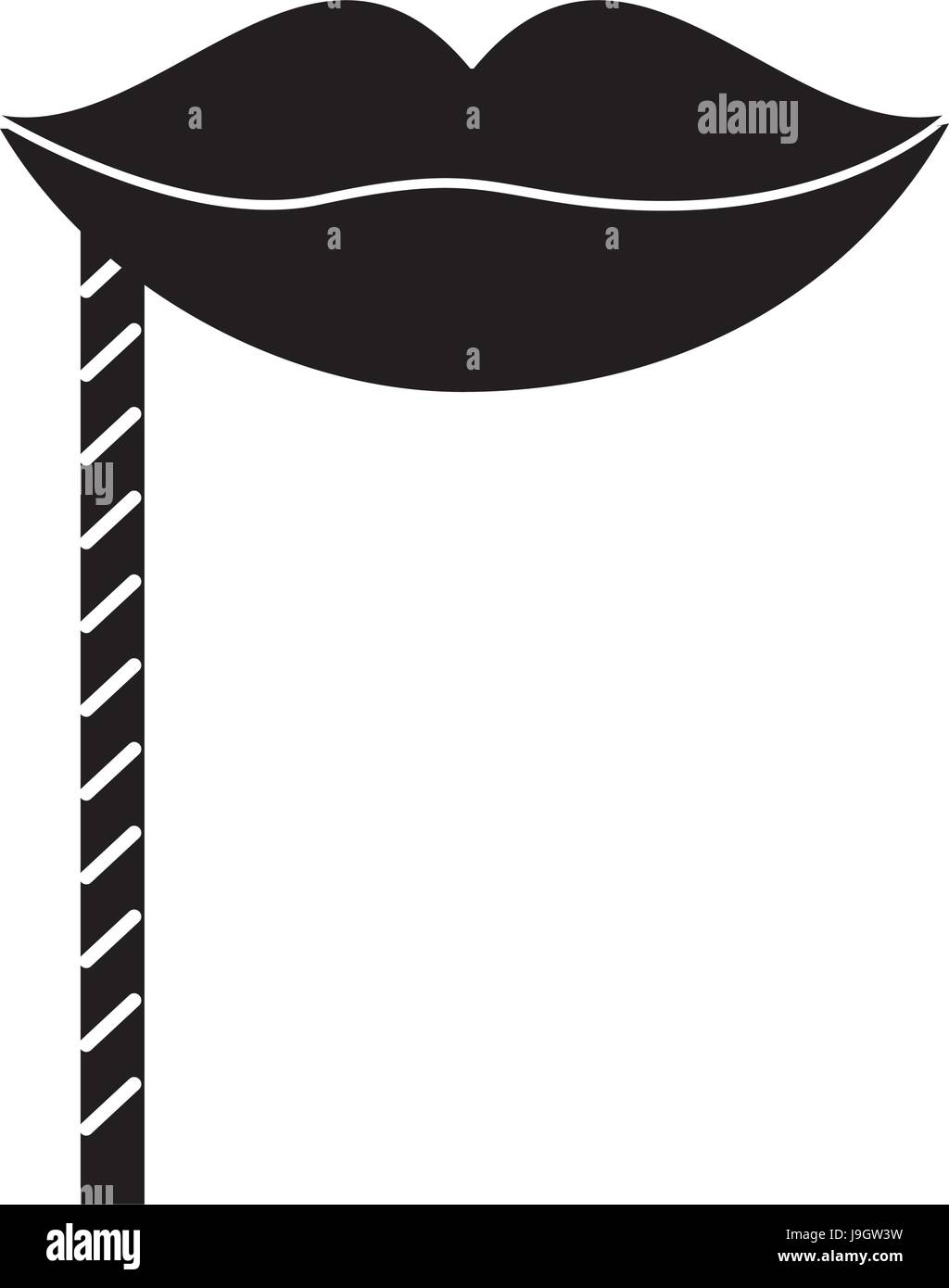 black icon party booth props lips Stock Vector Image & Art - Alamy