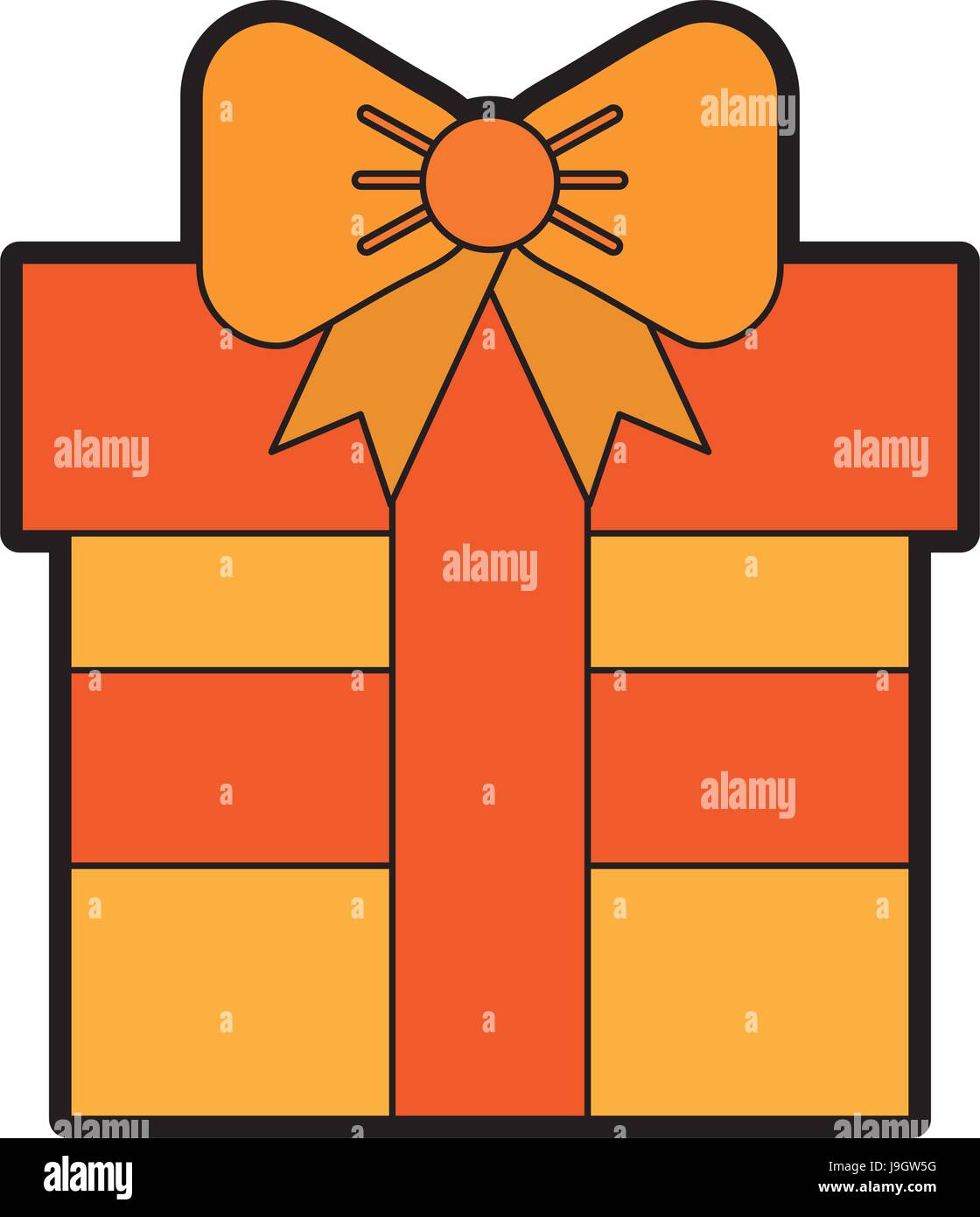 cute orange gift cartoon Stock Vector Image & Art - Alamy