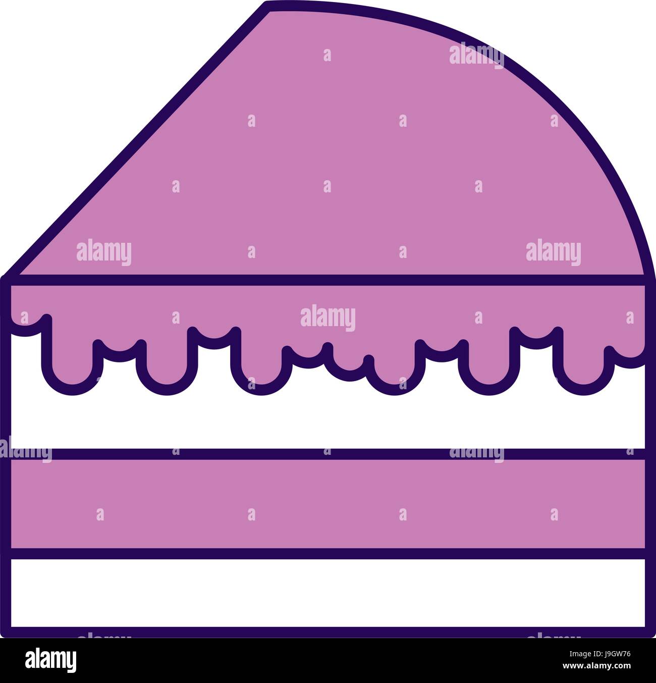 purple cake slice cartoon Stock Vector Image & Art - Alamy