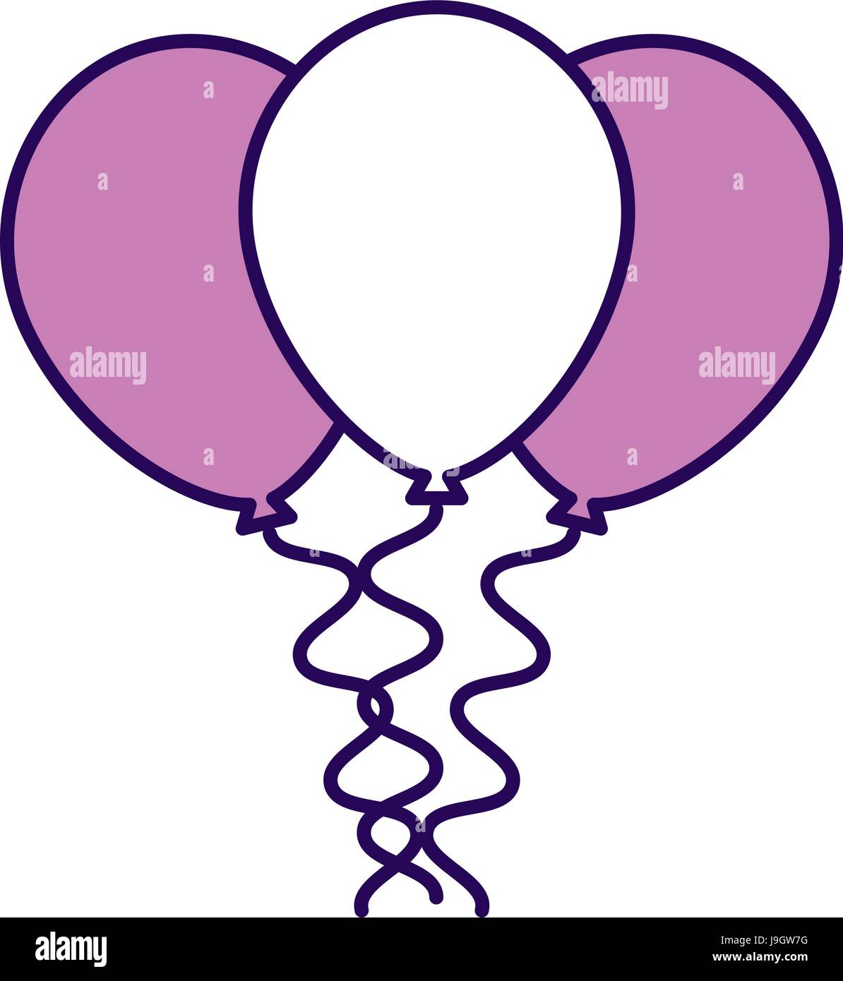 purple balloons cartoon Stock Vector Image & Art - Alamy