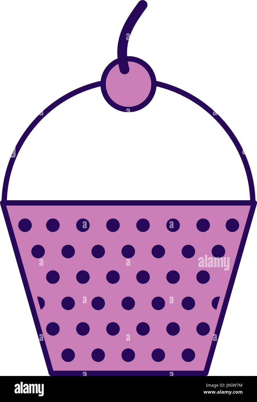 cute purple cupcake cartoon Stock Vector Image & Art - Alamy