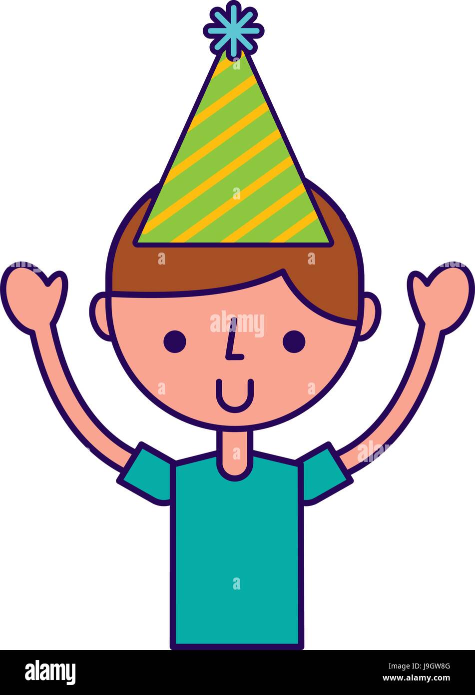 upper body party boy cartoon Stock Vector Image & Art - Alamy