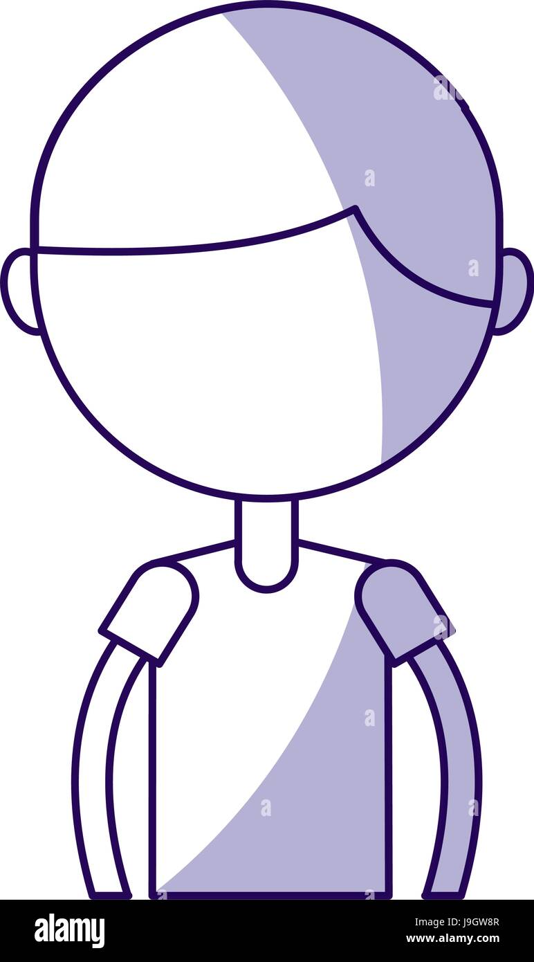 shadow upper body boy cartoon Stock Vector Image & Art - Alamy