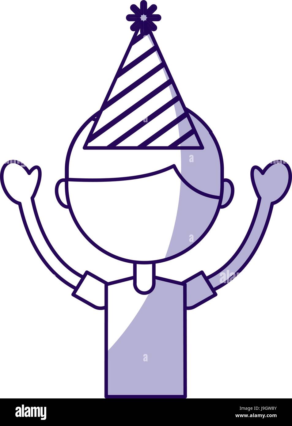 shadow upper body party boy Stock Vector Image & Art - Alamy