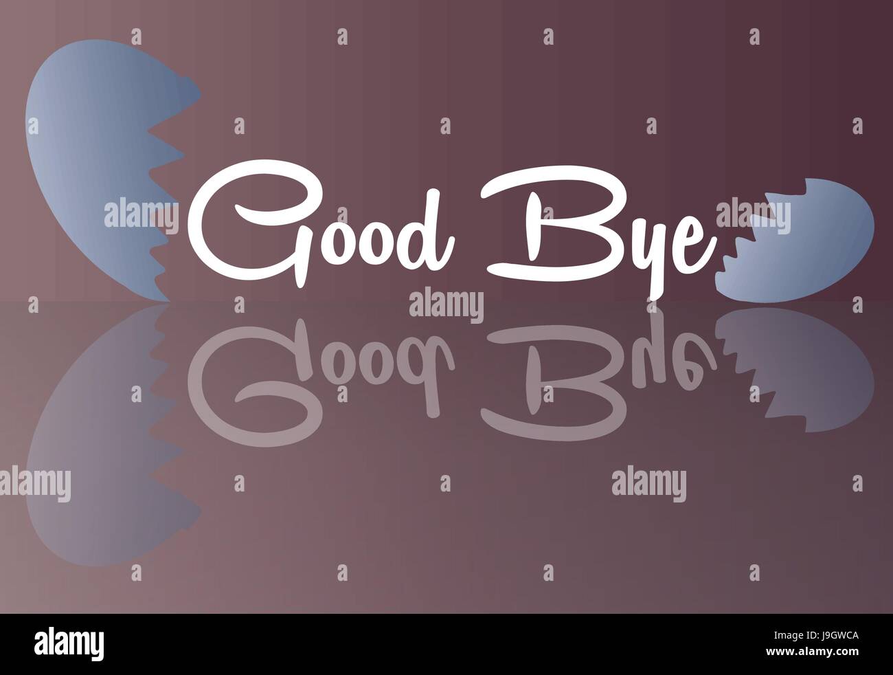 Broken Heart with Good bye word for Abstract Background Vector art and ...