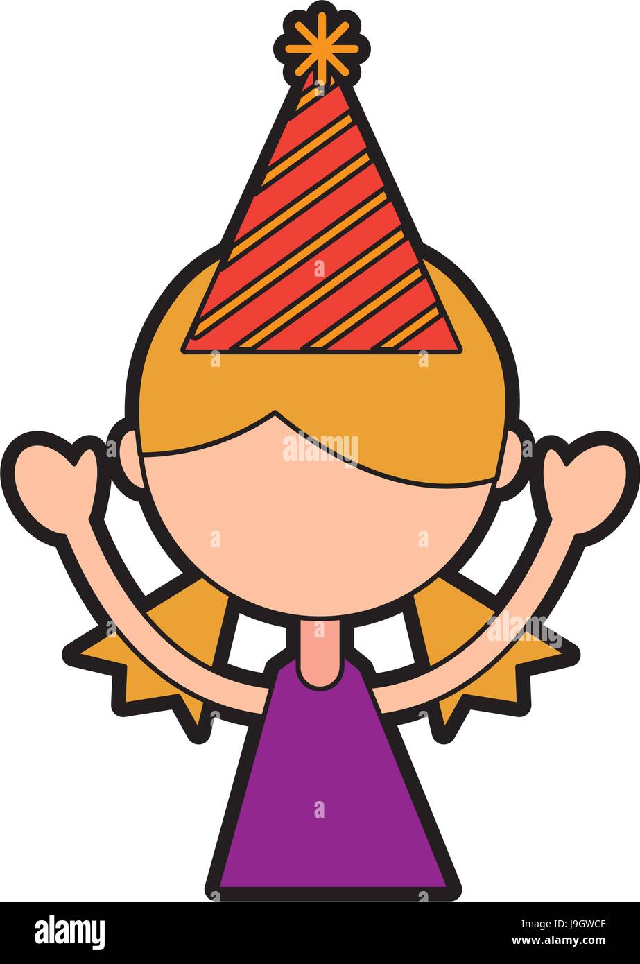 cute upper body girl cartoon Stock Vector Image & Art - Alamy