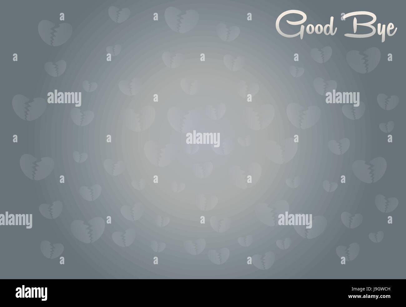 Broken Heart with Good bye word for Abstract Background Vector art and ...