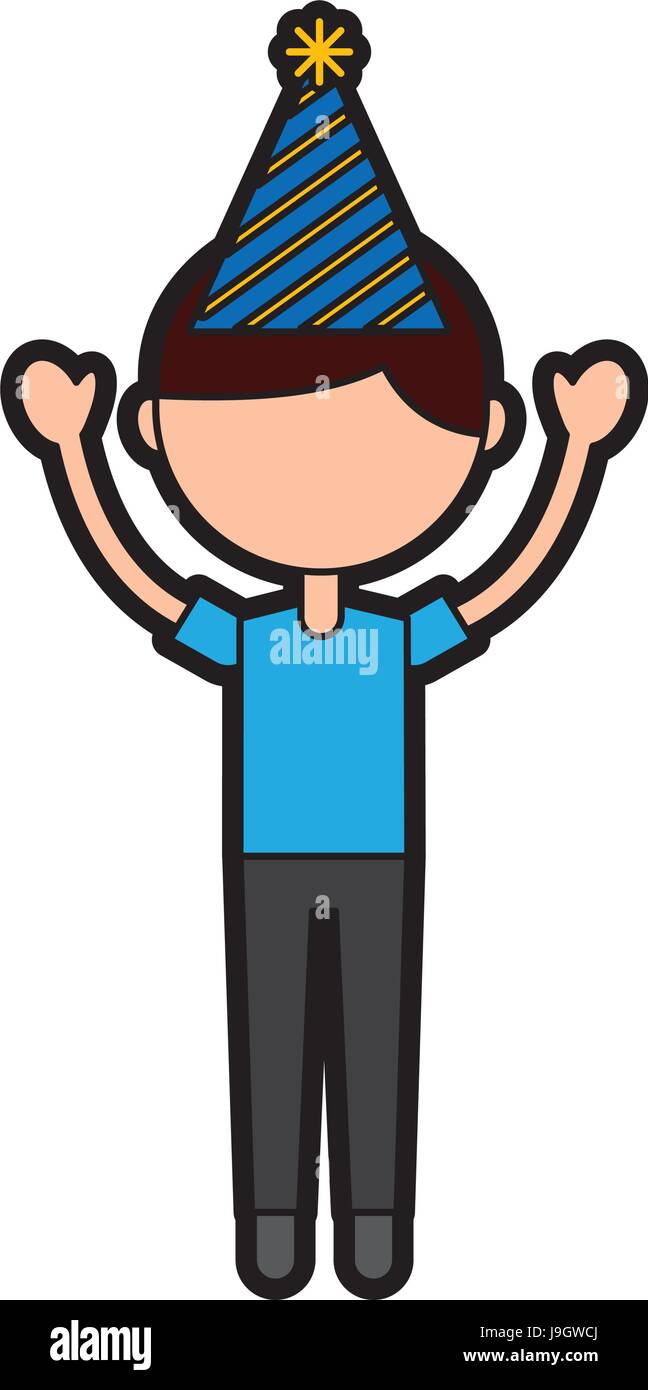 cute party boy cartoon Stock Vector Image & Art - Alamy