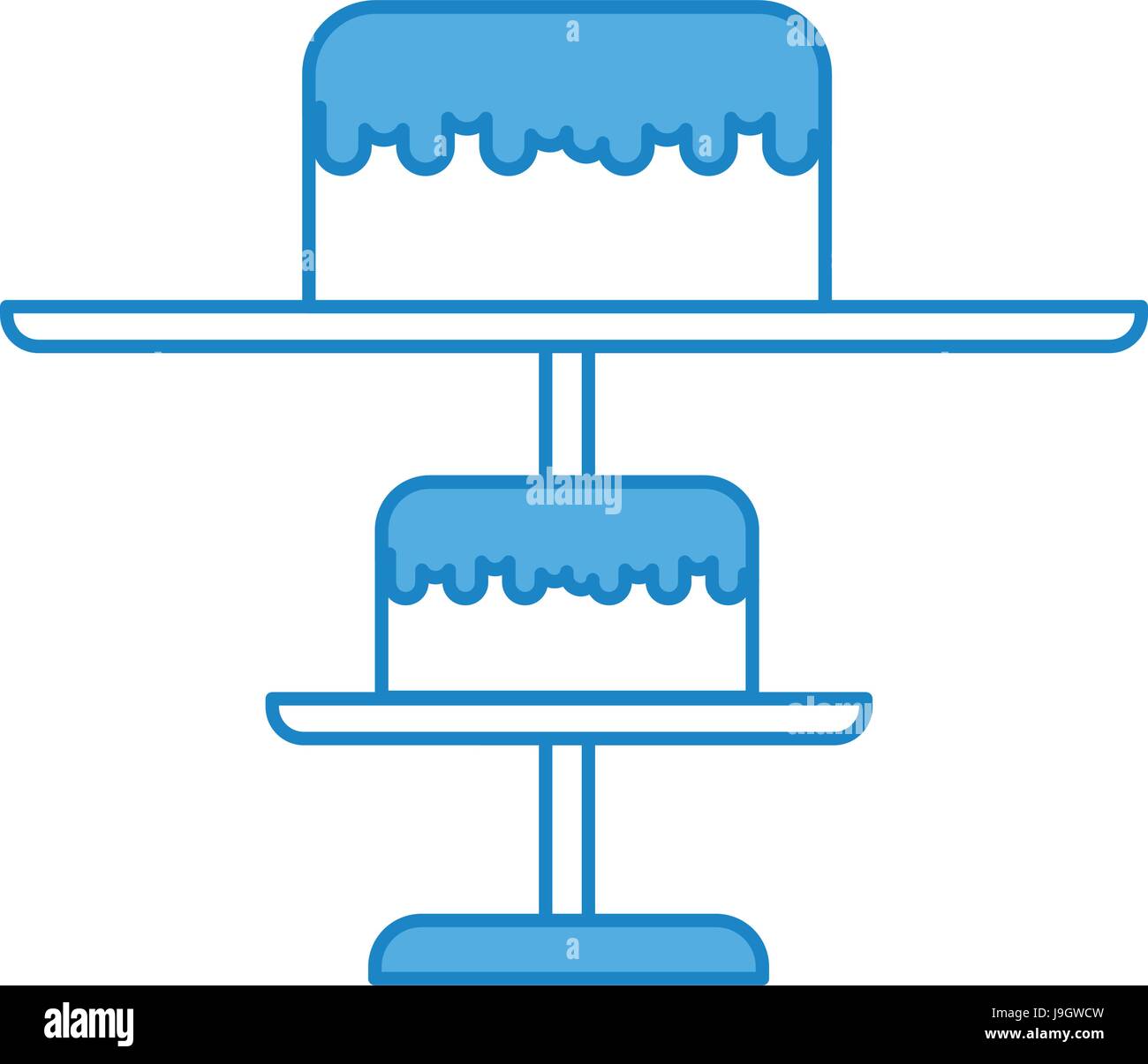 blue stand birthday cake cartoon Stock Vector Image & Art - Alamy