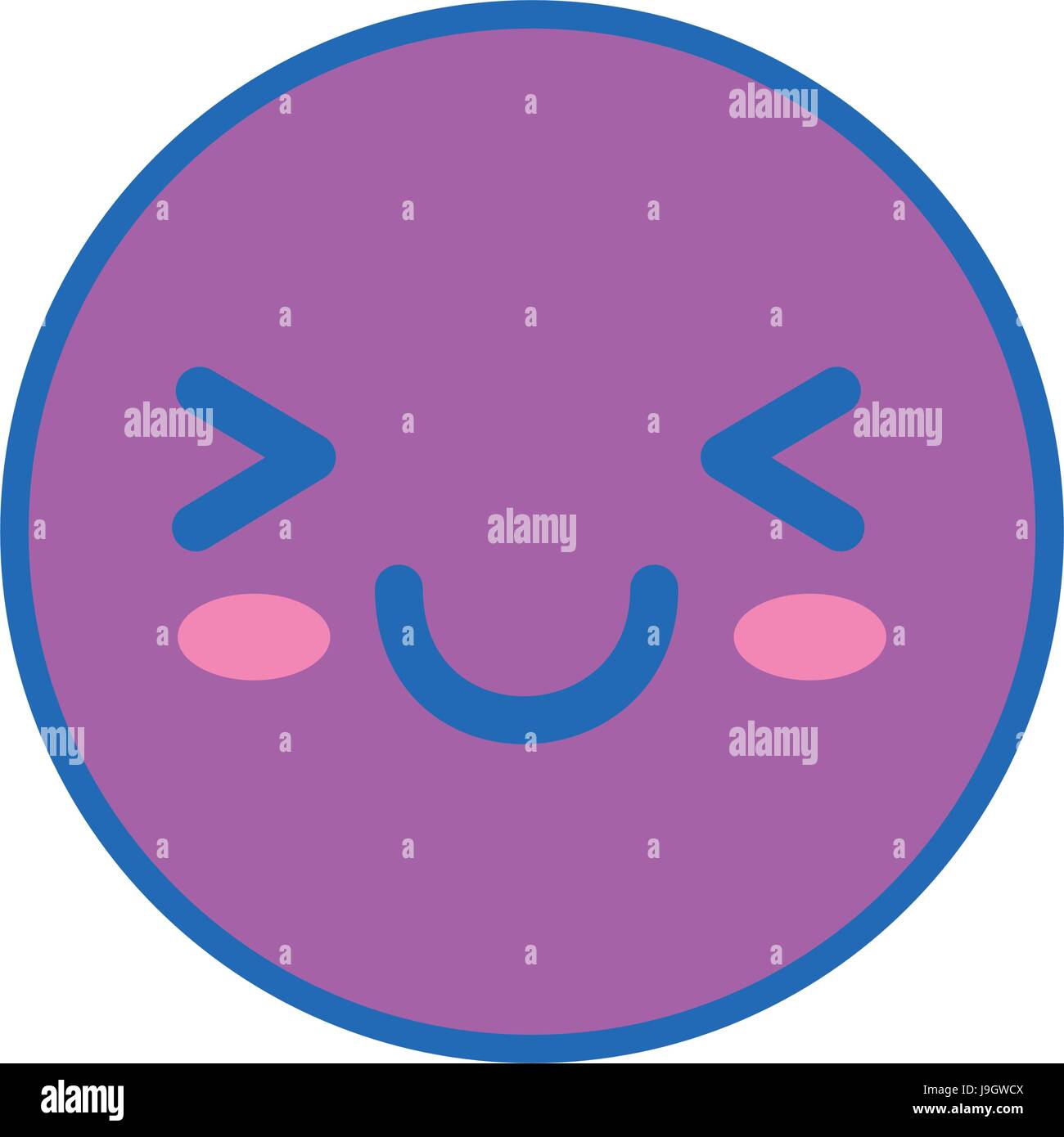 Cute kawaii emoticon Stock Vector Image & Art - Alamy