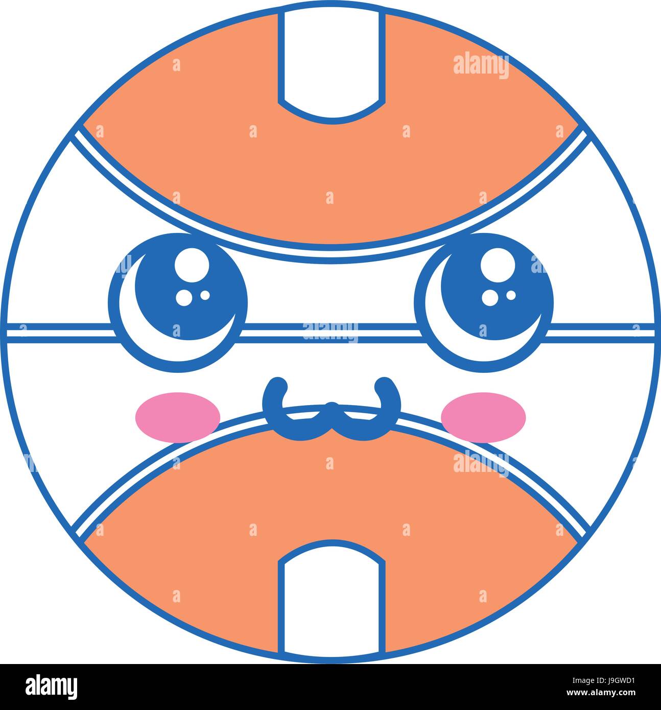 Basketball ball kawaii cartoon Stock Vector Image & Art - Alamy