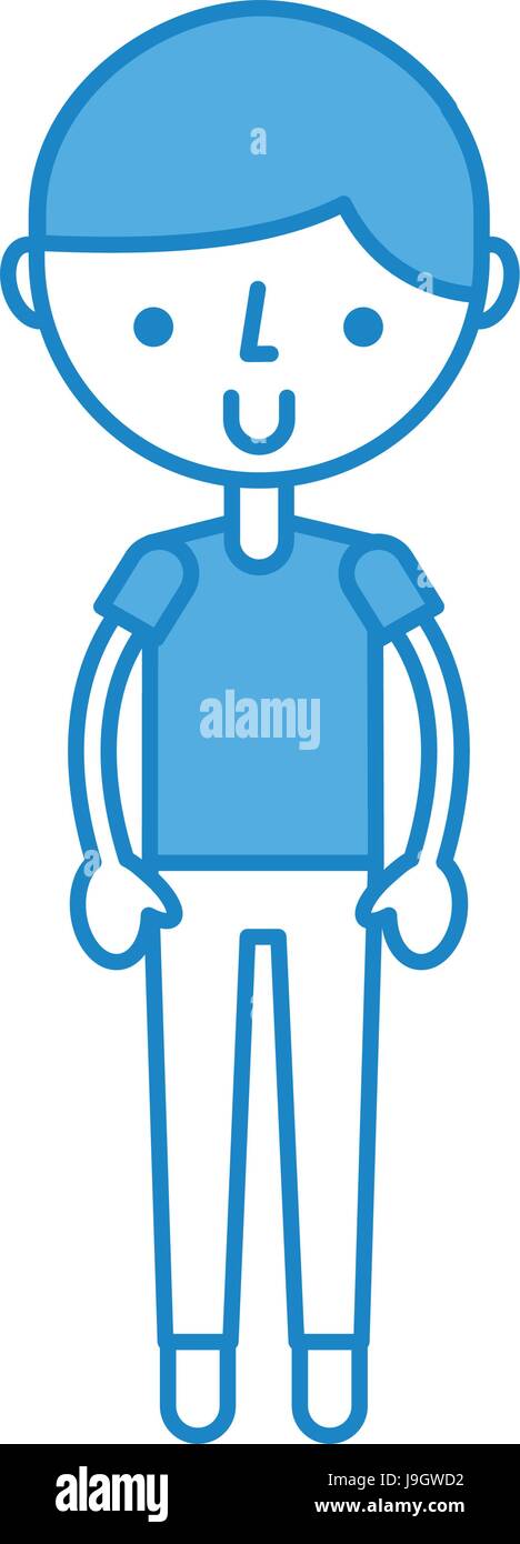 cute blue boy cartoon Stock Vector Image & Art - Alamy