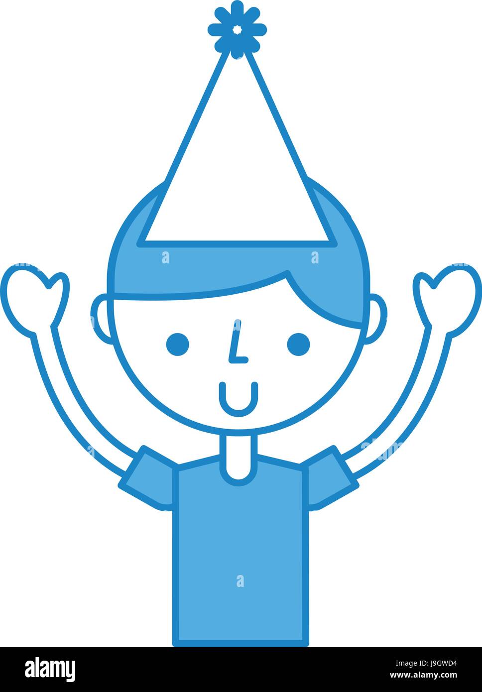 upper body party boy cartoon Stock Vector Image & Art - Alamy