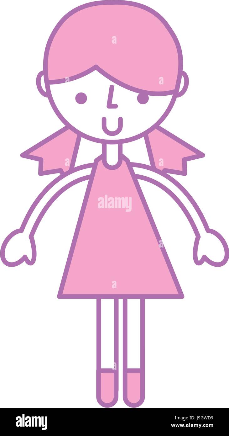 cute purple girl cartoon Stock Vector Image & Art - Alamy