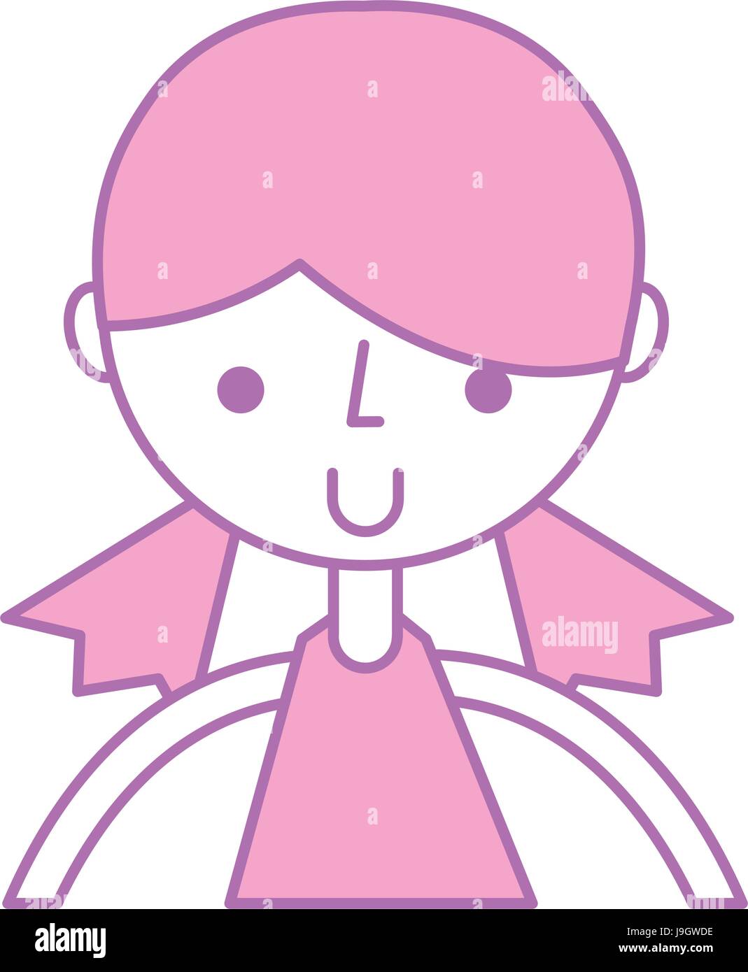 cute upper body girl cartoon Stock Vector Image & Art - Alamy