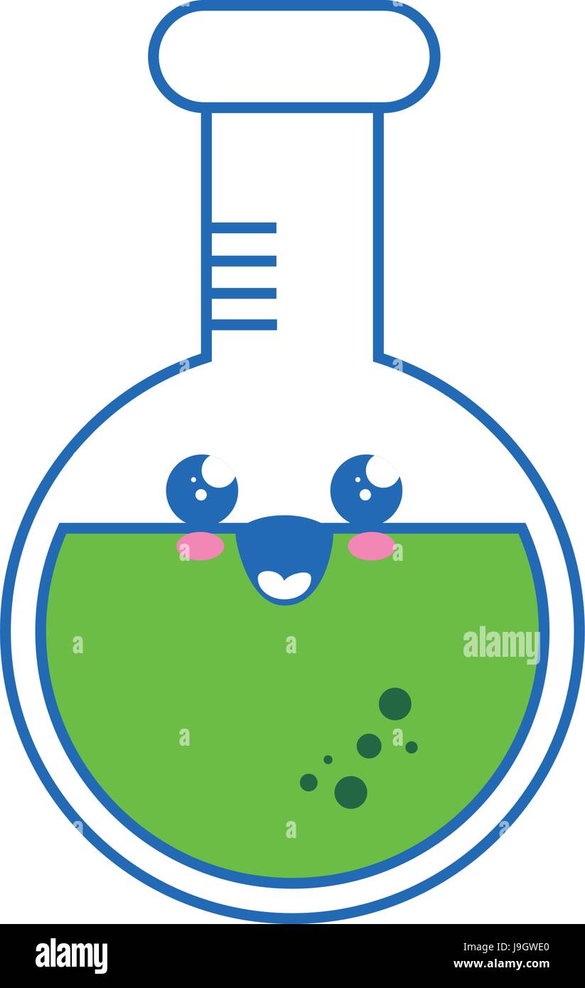 Flask chemistry kawaii cartoon hi-res stock photography and images - Alamy