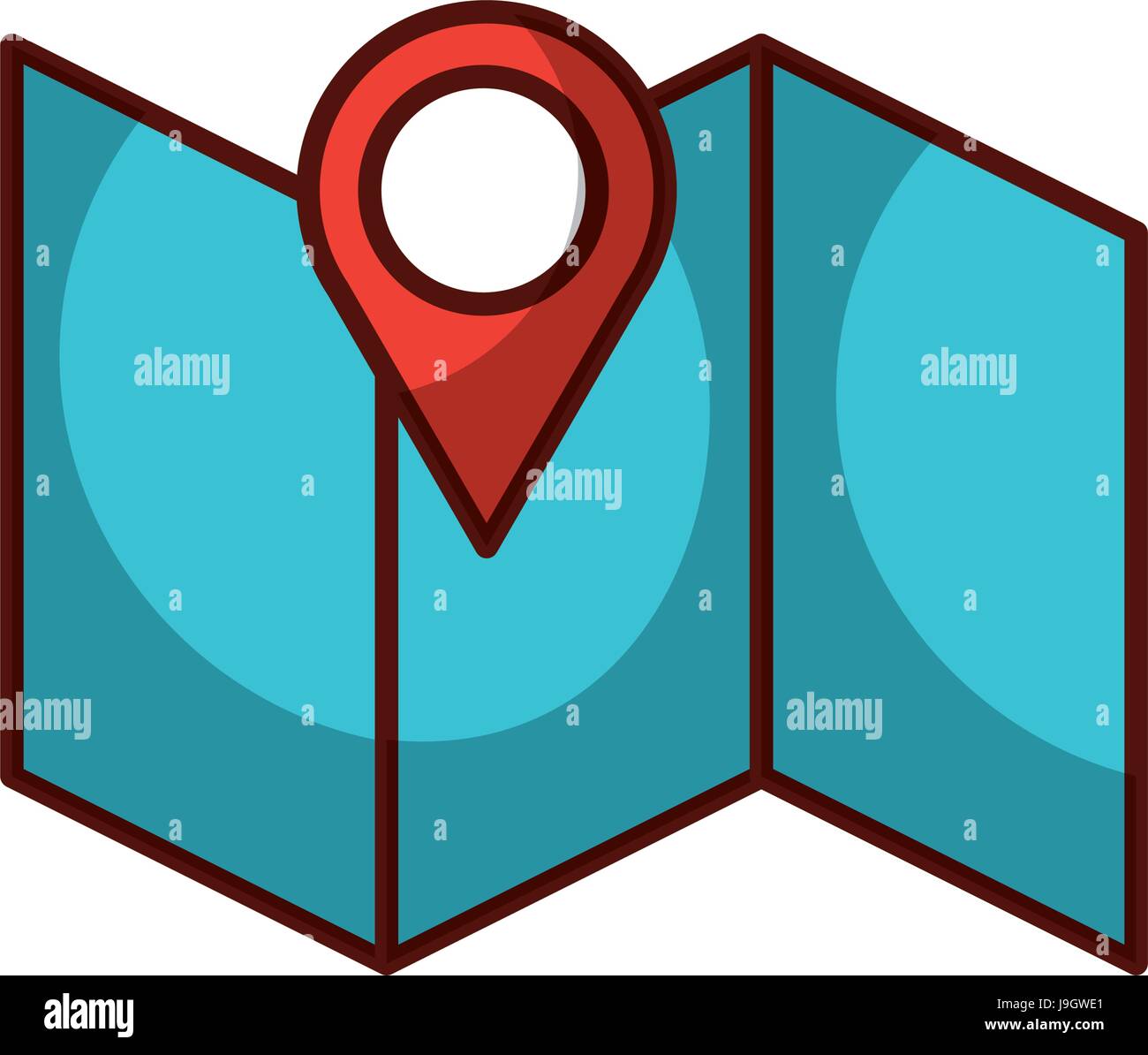 gps map pointer cartoon Stock Vector Image & Art - Alamy