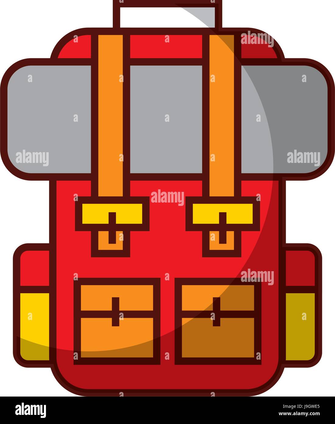 shadow travel backpack cartoon Stock Vector Image & Art - Alamy