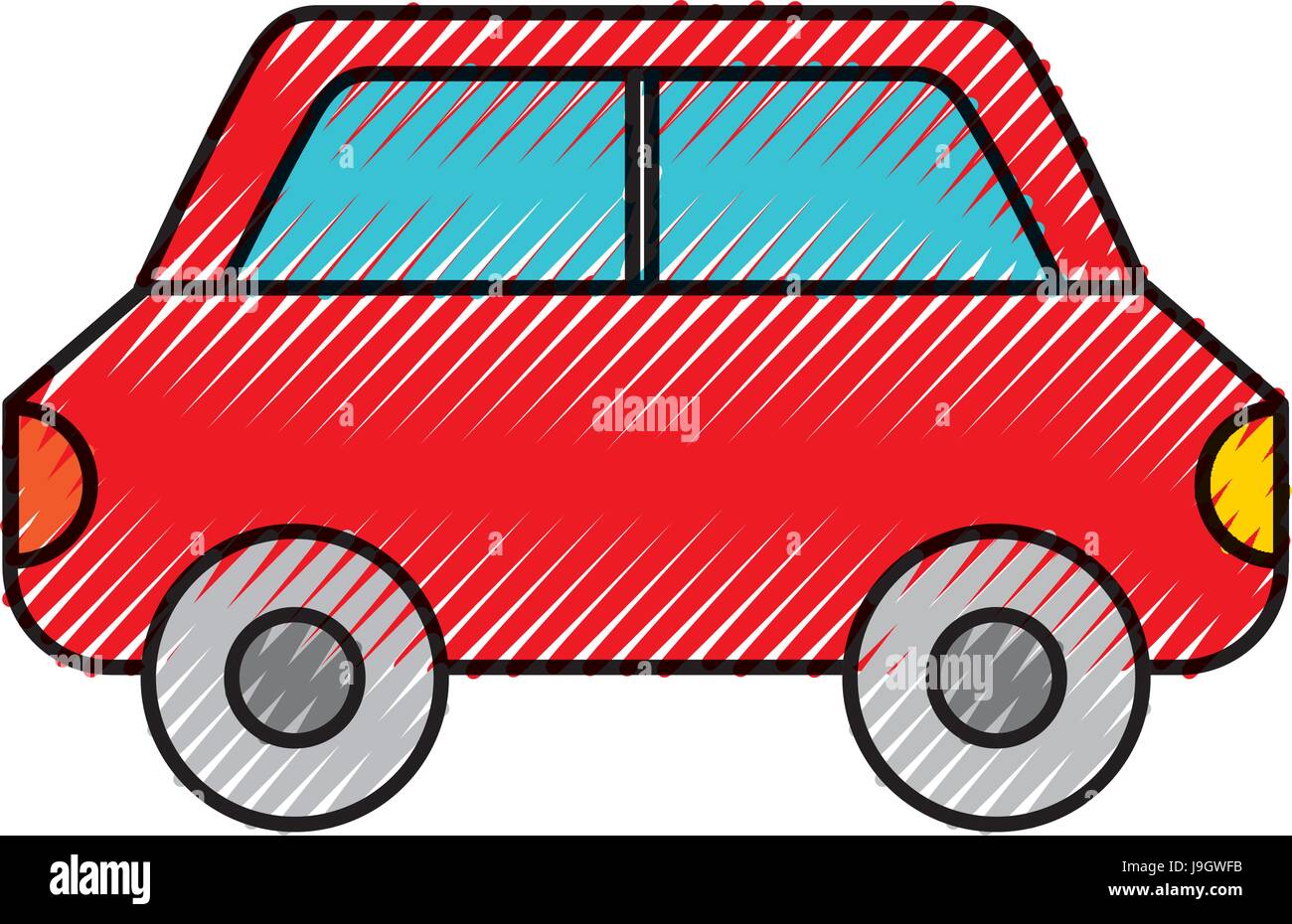 scribble car cartoon Stock Vector Image & Art - Alamy