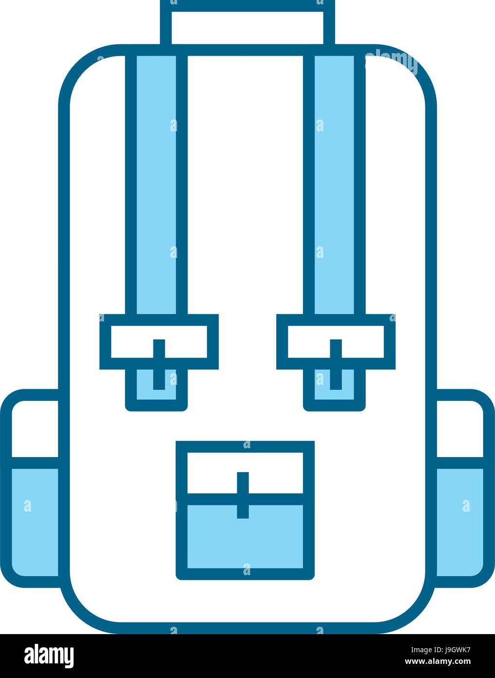 Young woman backpack looking map Stock Vector Images - Alamy