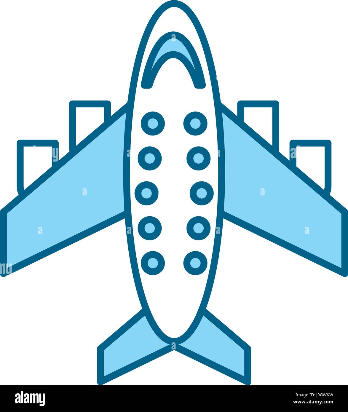 blue airplane cartoon Stock Vector Image & Art - Alamy