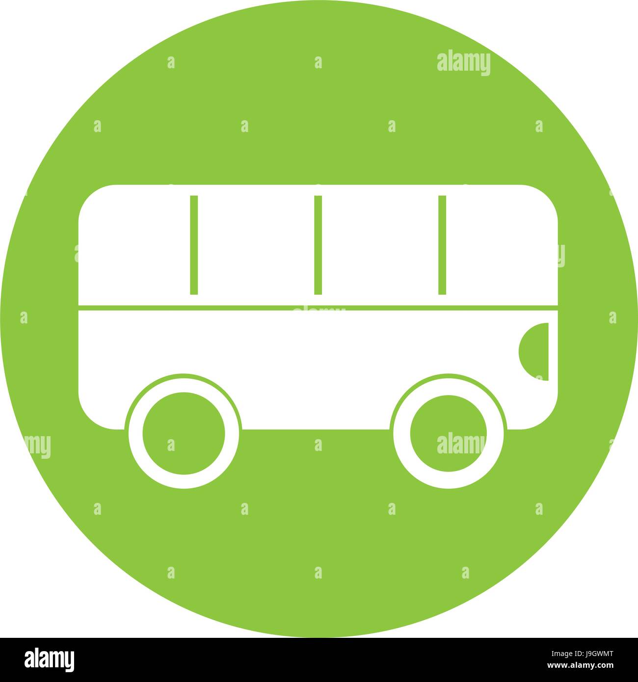 round icon bus cartoon Stock Vector Image & Art - Alamy