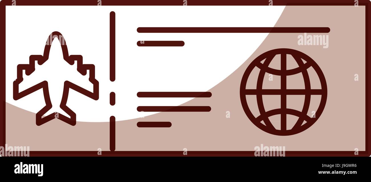 shadow airplane ticket cartoon Stock Vector Image & Art - Alamy