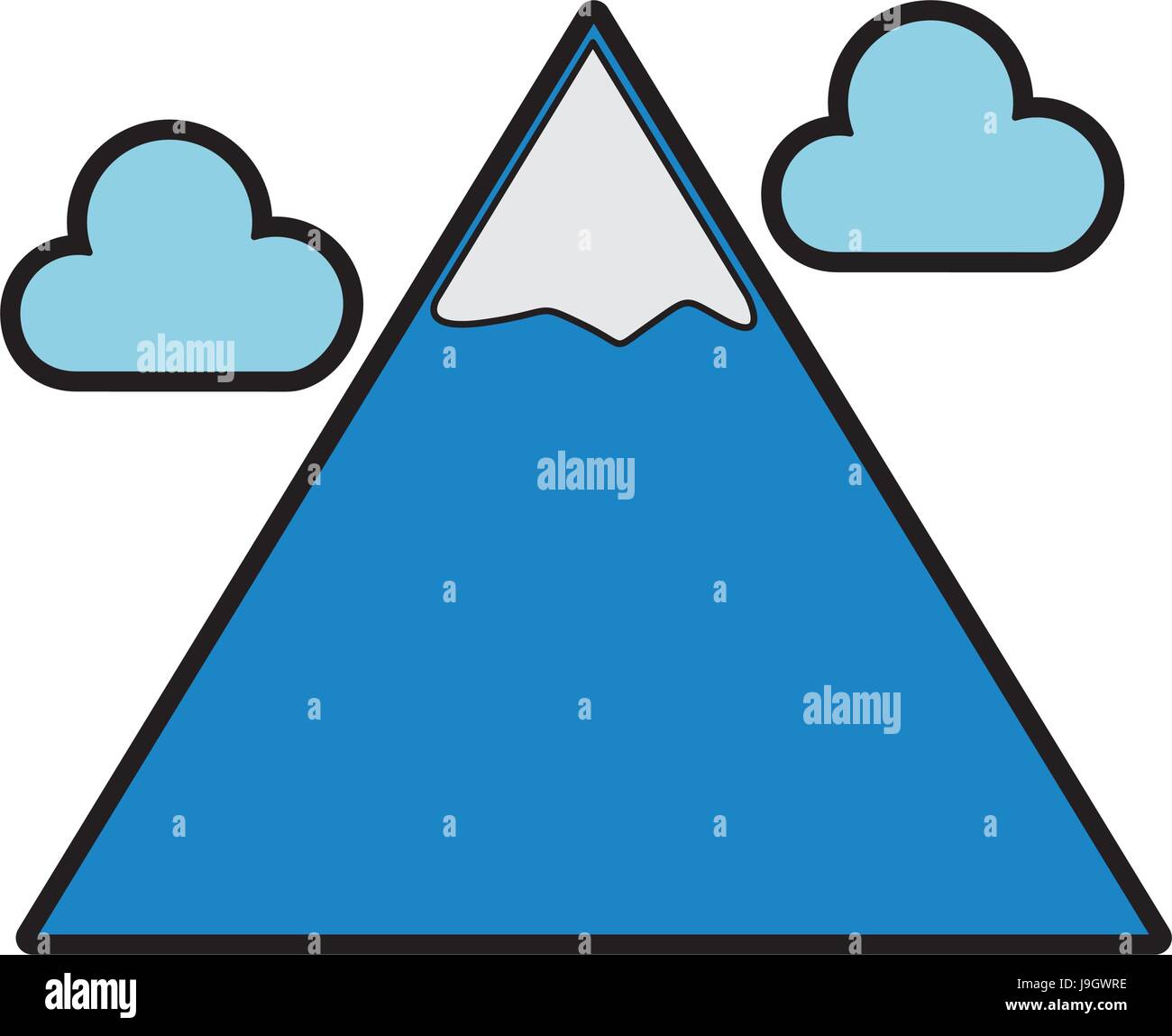 blue mountain cartoon vector Stock Vector Image & Art - Alamy