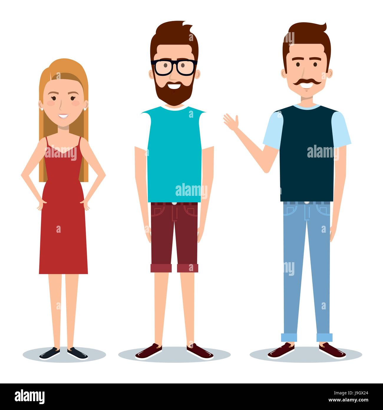 Standing people design Stock Vector Image & Art - Alamy