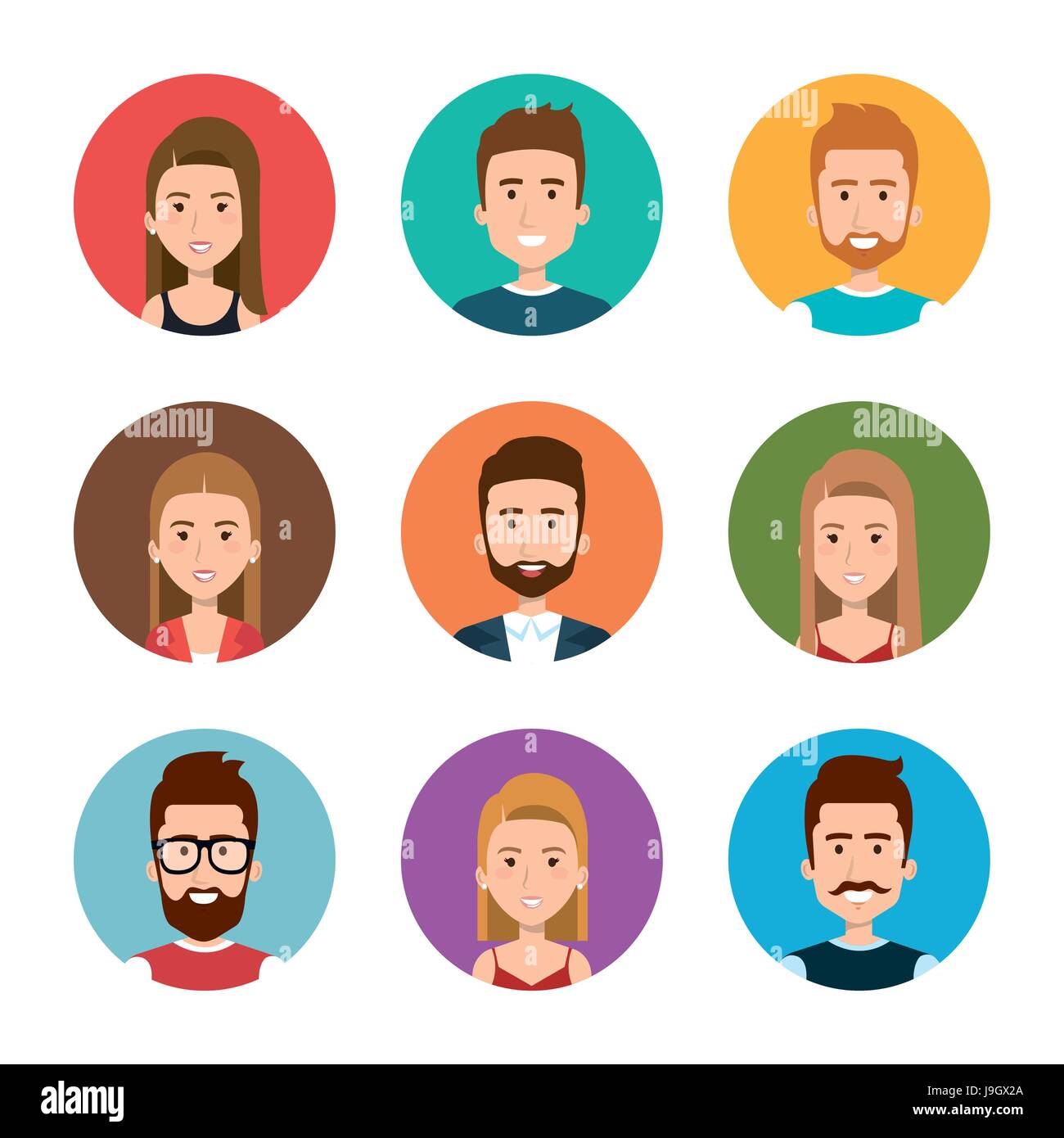 People icons set Stock Vector Image & Art - Alamy